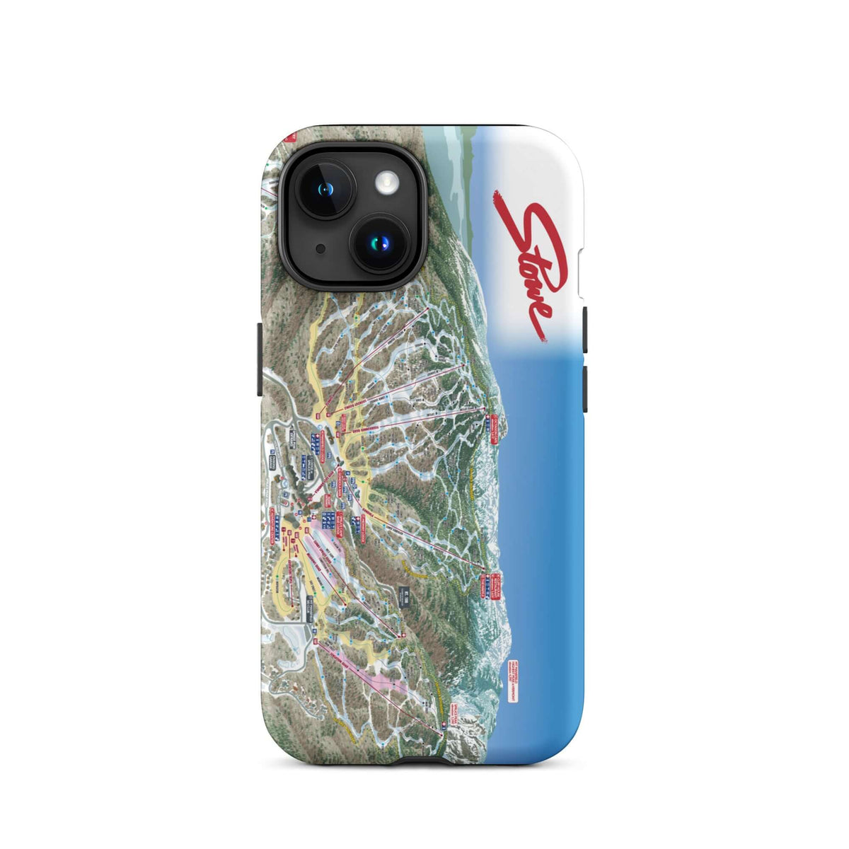 Stowe Trail Map Rugged iPhone Case – Mtns Co