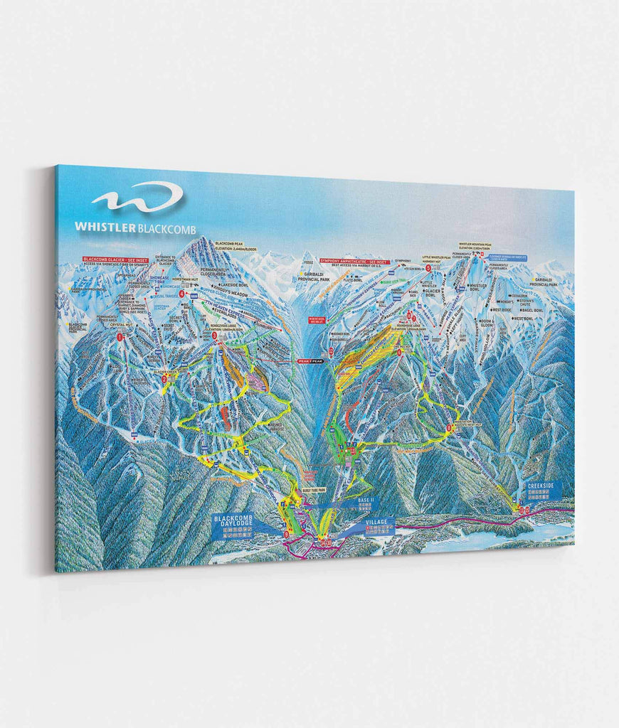 Ski Resort Trail Map Posters – Canvas, Framed, and Unframed – Page 2 ...